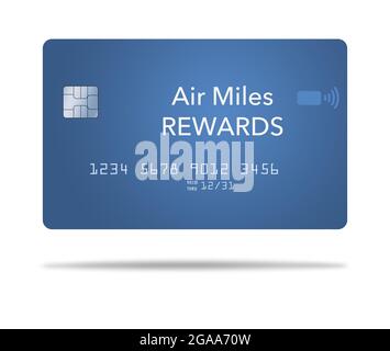 Here is a mock air miles reward credit card that features a landing ...