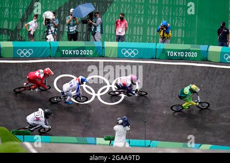 Great Britain's Kye Whyte competes in the Cycling BMX Racing semi ...