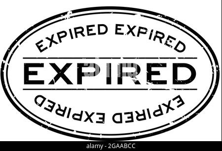 Grunge black expired word round rubber seal stamp on white background ...