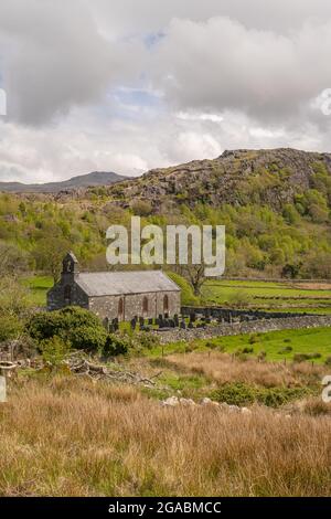 Church at Llanfihangel y Pennant Stock Photo - Alamy
