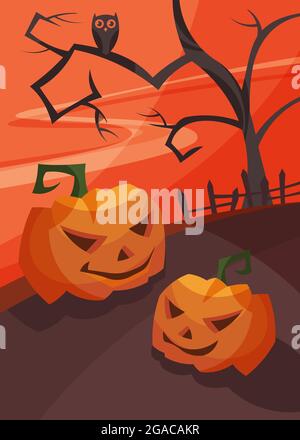 Poster in style of holiday all evil Halloween Stock Vector Image & Art ...