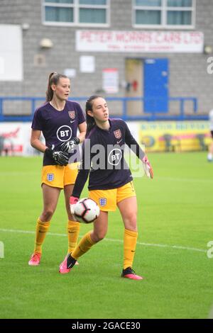 Eleanor Heeps (1 England) during the friendly under 19 between England ...