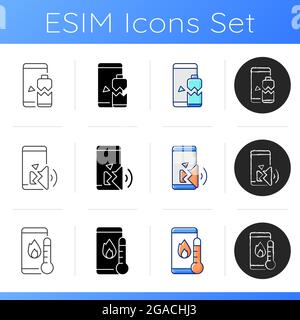 Smartphone repair chalk white icons set on dark background Stock Vector ...