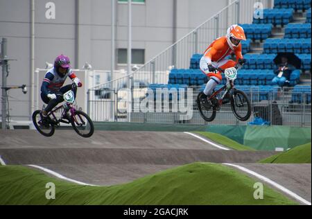 July 30, 2021: Kye Whyte of Great Britain on the way to winning the ...