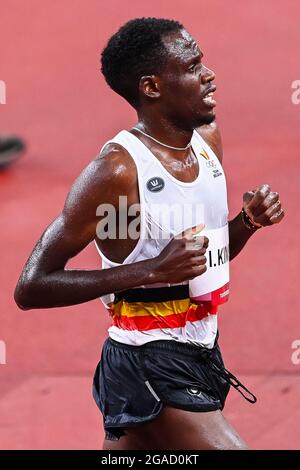 Belgian Isaac Kimeli pictured in action during the men's race at the ...