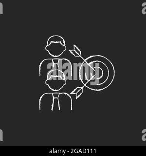 Towards to the aim black icon, concept illustration, vector flat symbol ...