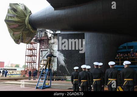 July 2021 - Severodvinsk. Nuclear submarine "Belgorod". The largest ...