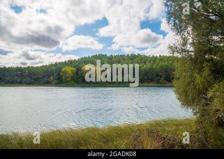 Santos Morcillo lake. Lagunas de Ruidera Nature Reserve, Ciudad Real ...