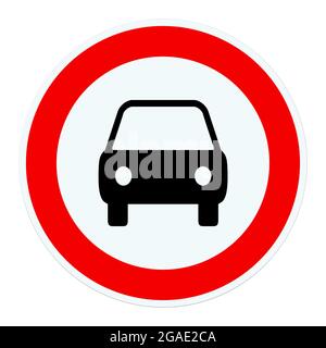 Traffic sign no passage for vehicles Stock Photo - Alamy
