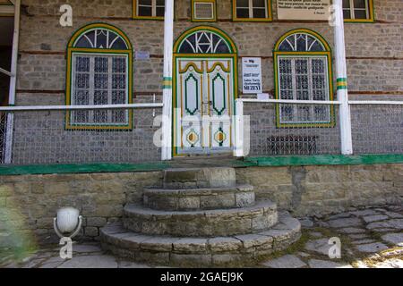 Lahij town. Azerbaijan. December 23, 2019. The building of the City ...