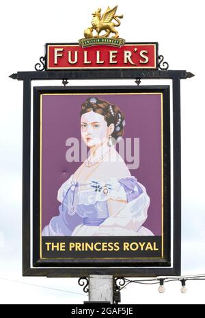 The Princess Royal a Fuller's public house, Guildford Road, Runfold ...
