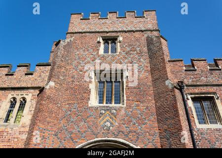 Entrance to 15th century Buckden Towers, High Street, Buckden ...