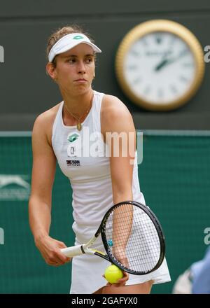 Elise Mertens of Belgium in action during the Quarter Final of the ...