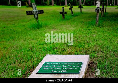 Concrete crosses stand in Blakeley Cemetery in Historic Blakeley State ...