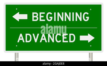 Rendered green highway sign illustrating a choice Stock Photo - Alamy