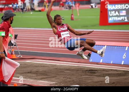 Juvaughn Harrison of the USA during the Men’s High Jump final at the ...