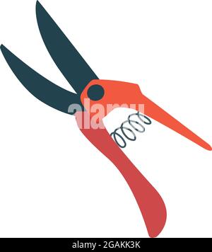 Garden secateurs isolated on a white background. Vector illustration in ...