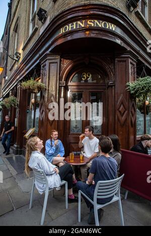The John Snow pub in Broadwick Street, Soho, London, England, UK Stock ...