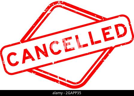 Grunge red order cancelled word rubber seal stamp on white background ...