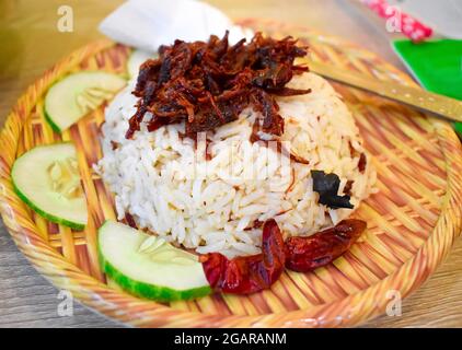 Traditional, delicious Burmese beef curry cooking over charcoal Stock ...