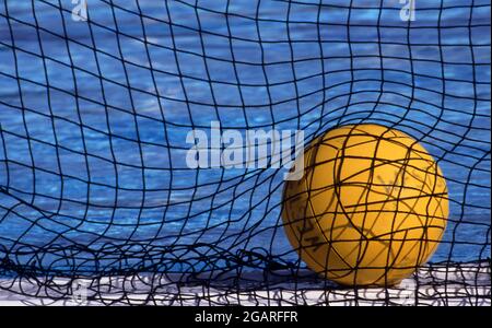 Water Polo Goal Net . Water sports field Stock Photo - Alamy