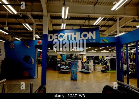 Interior of a Decathlon sports and sporting equipment store Stock Photo ...