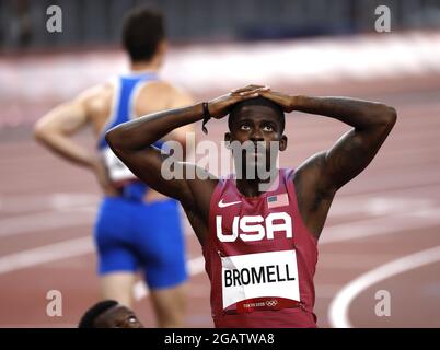 August 1, 2021: Trayvon Bromell during 100 meter for men at the Tokyo ...