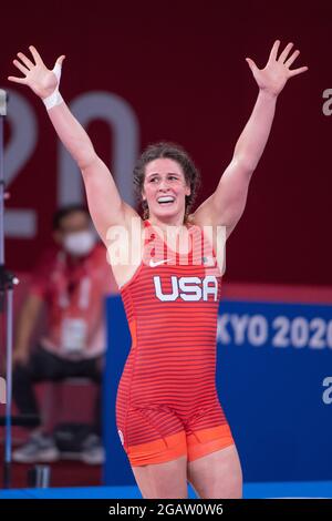 GRAY Adeline Maria (USA) Women's Freestyle 76kg silver medal, award ...