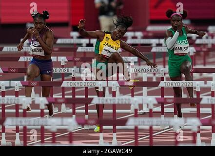 August 1, 2021: Yanique Thompson during 100 meter hurdles for women at ...
