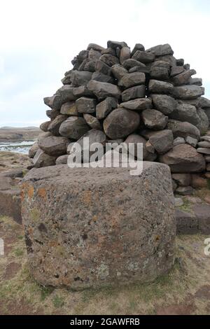 Inca cemetery Puno near shores of Lake Titicaca pre Inca village Peru ...