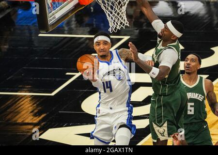 Milwaukee Bucks guard Gary Harris (11) in the second half of an NBA ...