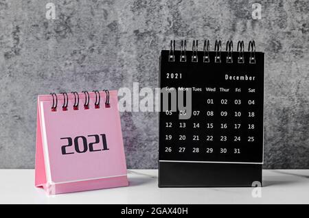 The Mini Calendar December 2021 Stock Photo - Alamy