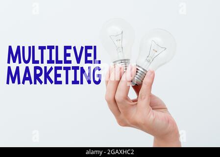 Sign displaying Multilevel Marketing. Word Written on marketing ...