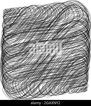 Square, rectangle scribbling, sketchy, sketch doodle lines element ...