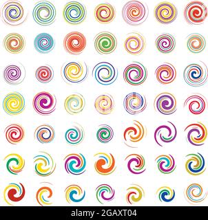 Smudge, smear circular spiral, swirl, twirl element. Gel, fluid, liquid ...