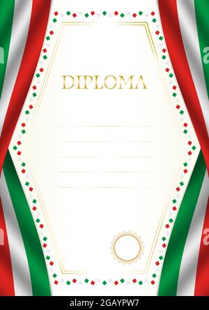 Vertical frame and border with Congo flag, template elements for your ...