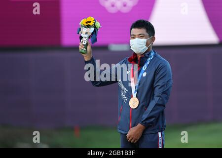 CT Pan (TPE), AUGAST 1, 2021 - Golf : Men's Medal Ceremony during the ...