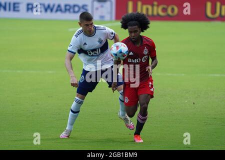 Vancouver Whitecaps forward Jayden Nelson (7) plays during an MLS ...