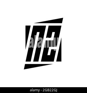 NZ Logo monogram with modern style concept design template isolated on ...