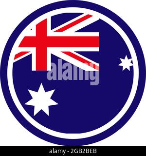 Australia flag icon logo design vector template Stock Vector Image ...