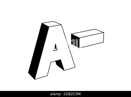 b minus uppercase letter, school grading system based on alphabet ...