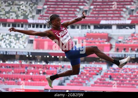 Juvaughn Harrison of the USA during the Men’s High Jump final at the ...