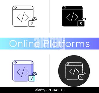Open source set. Software with code available for use, modification ...