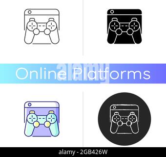 Game platformer icon. Flat illustration of game platformer vector icon ...