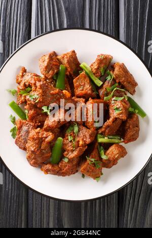 Beef stew Tibs Traditional and Authentic Ethiopian food closeup in the ...