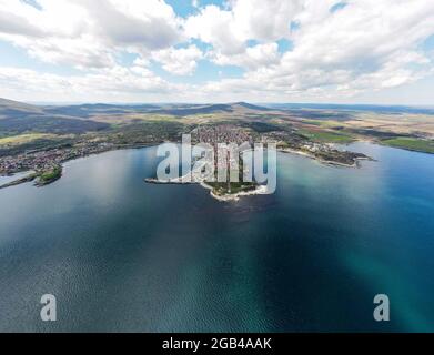 Aerial panorama of Town of Tsarevo, Burgas Region, Bulgaria Stock Photo ...