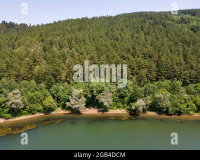 Summer view of Pancharevo lake, Sofia city Region, Bulgaria Stock Photo ...