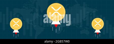 XRP ripple on multi-colored metrics and graphs on multi-colored ...