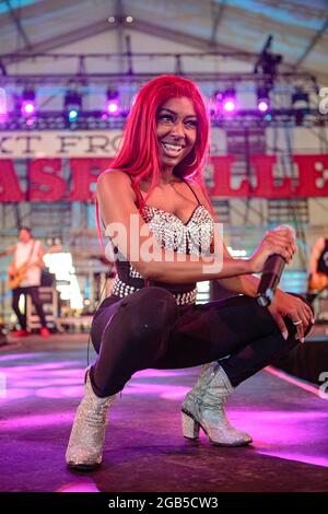 Singer Reyna Roberts performs on the Next From Nashville stage on day ...