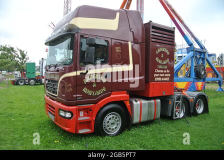 A ERF ecx lorry cab parked up at Anderton and Rowlands Fair, Paignton ...